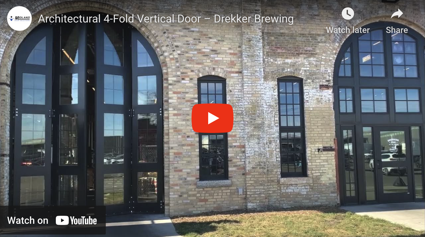 Drekker Brewhalla Vertical Four-Fold Door - Midland Door Solutions