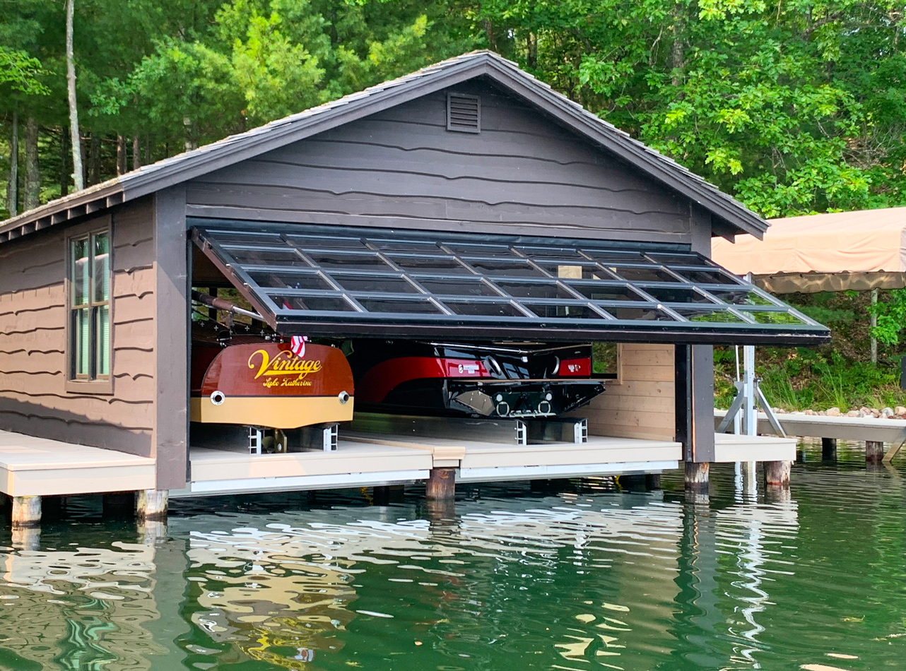 Architectural Hydraulic Boathouse Door - Midland Door Solutions